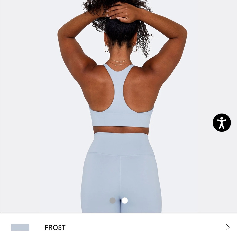 Set Active Luxe Form Racer V Bra In Color Frost - Gem